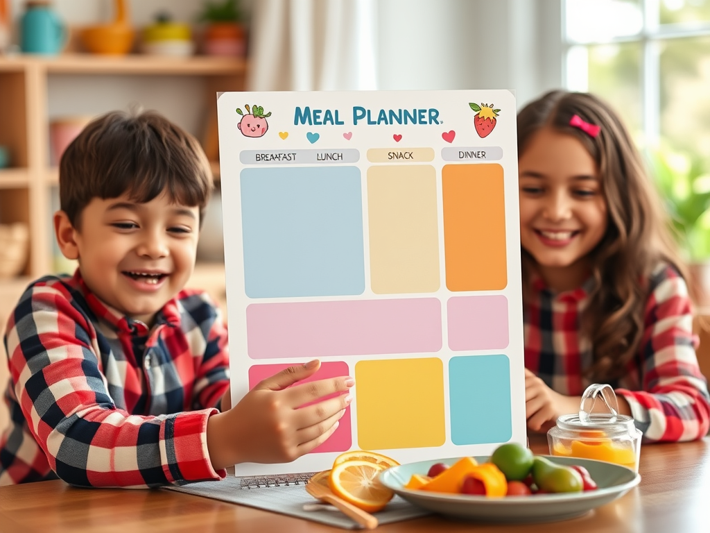 Colorful Printable Meal Planner for Kids (Free Download!) – The Mealhey ...